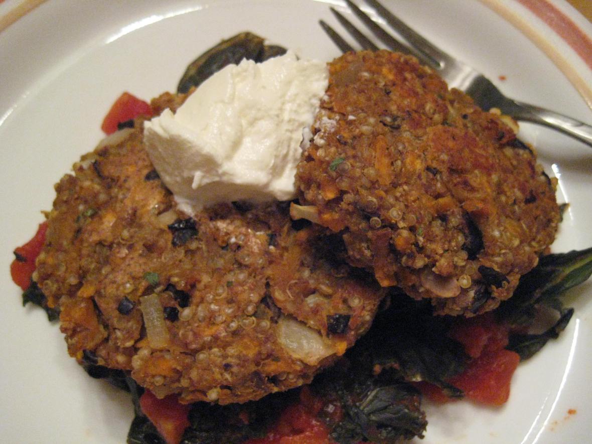Chipotle Sweet Potato Quinoa Cakes | Small World Supper Club